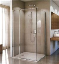 Porte pivotante et paroi fixe en ligne SANSWISS CONCEPT 200